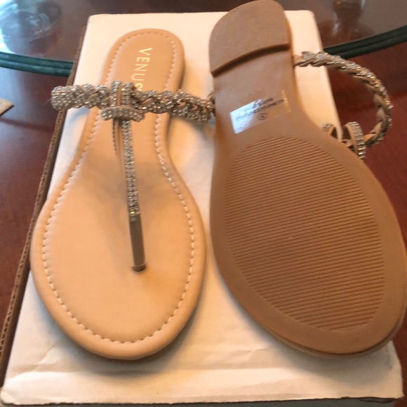 VENUS | Shoes | Venus Diamond Studded Knot Samdal | Poshmark